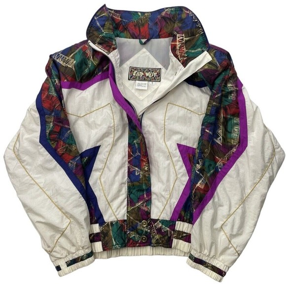 East West | Jackets & Coats | Vtg 8s East West Colorblock Ski Jacket M ...
